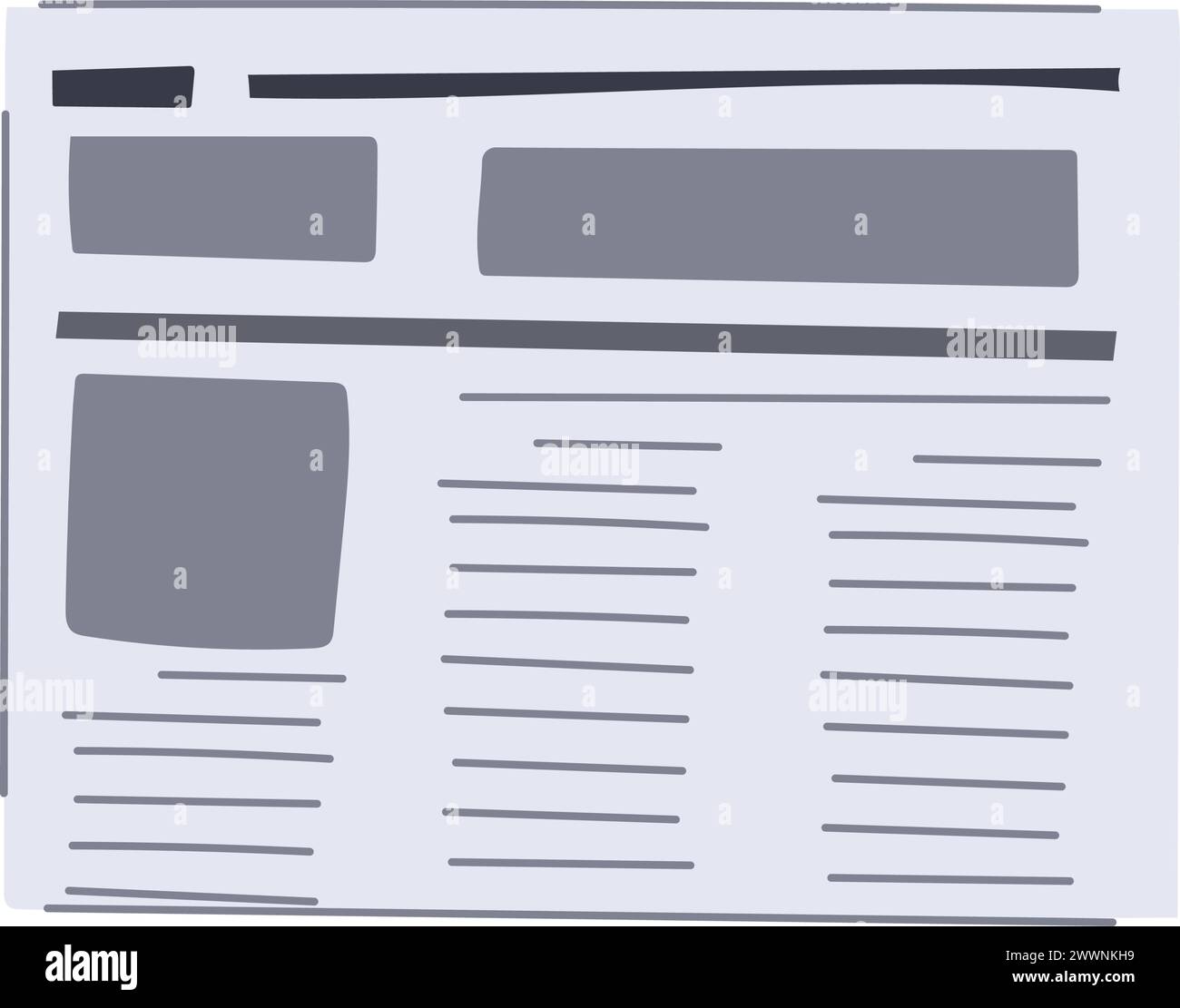 news financial newspaper cartoon vector illustration Stock Vector Image ...