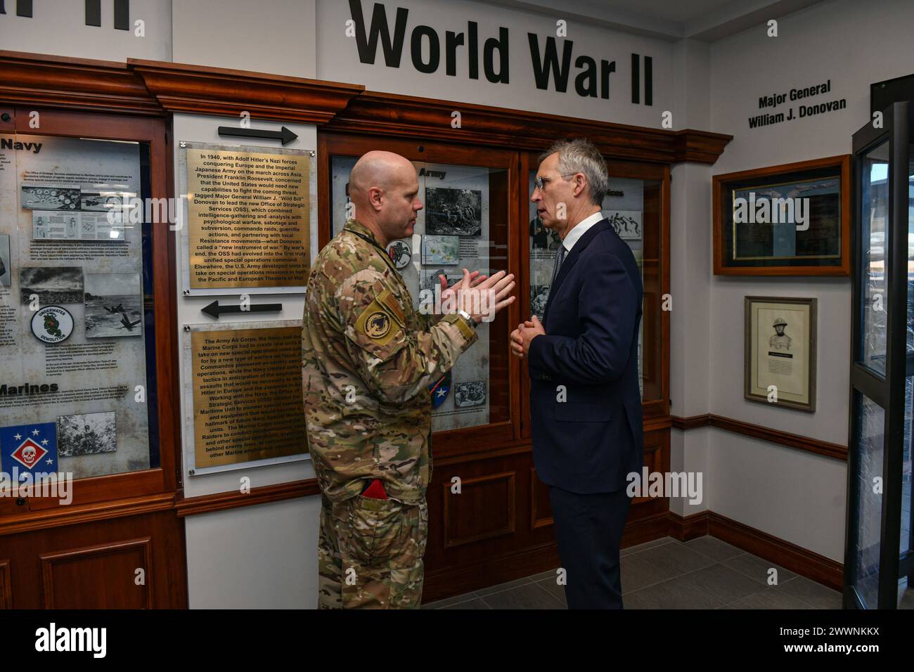 U.S. Air Force Maj. Gen. Mike Martin, left, director of the Operations ...