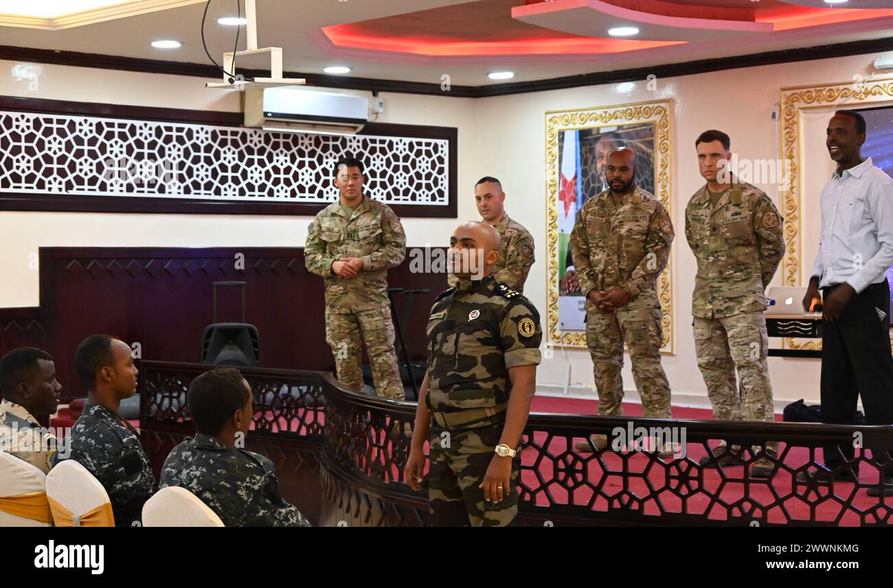 Military and diplomatic members from various participating nations ...