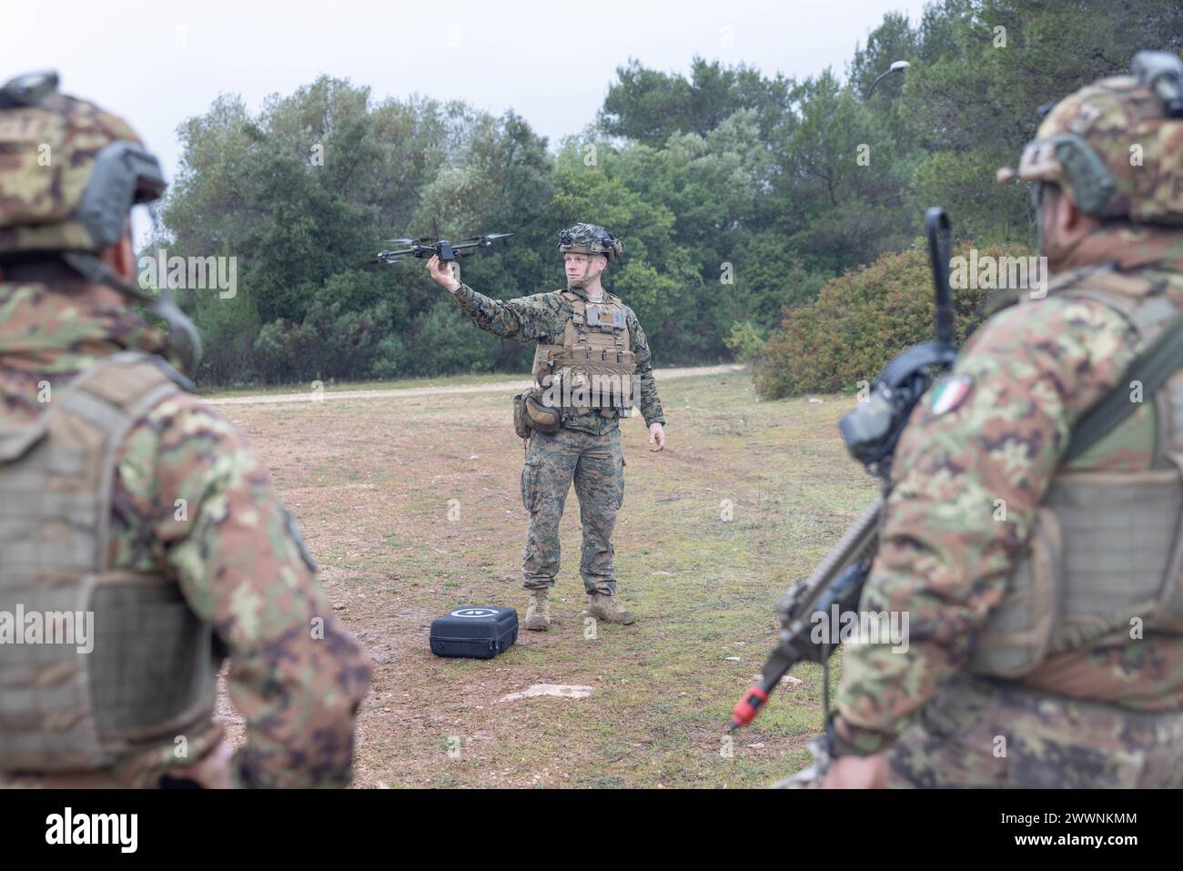 U.S. Marine Corps 1st Lt. Karl Skerry, a fire support officer with the ...