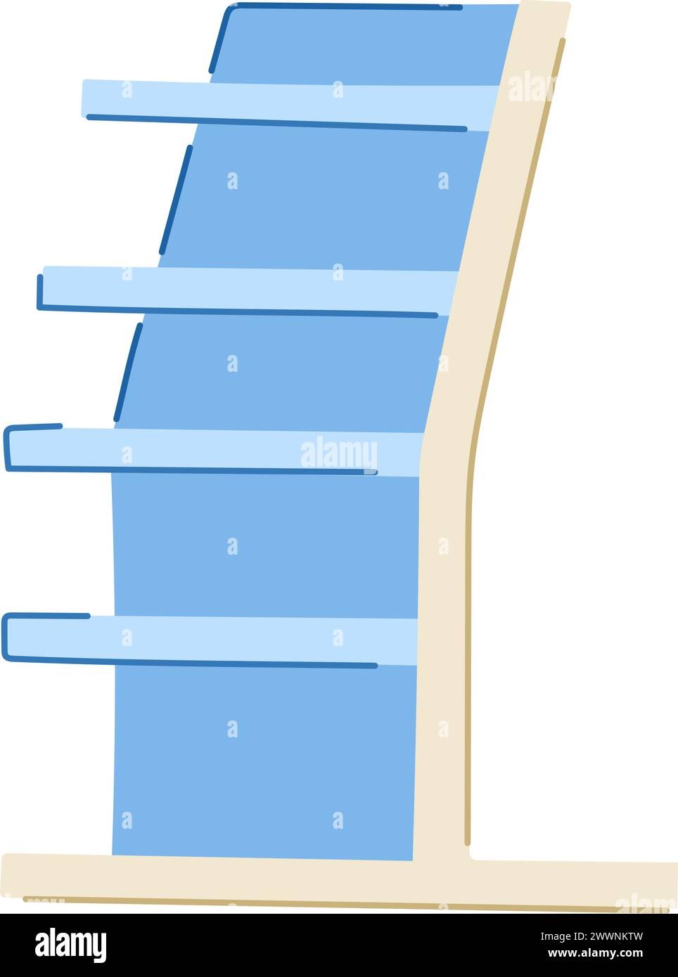 store magazine rack cartoon vector illustration Stock Vector Image ...