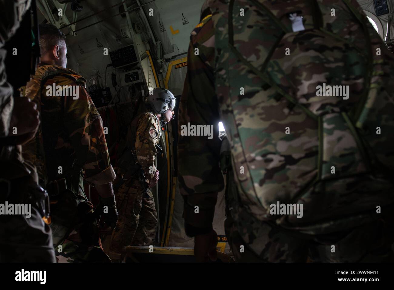 U.S. Air Force Senior Airman John Shobe, 36th Expeditionary Airlift ...