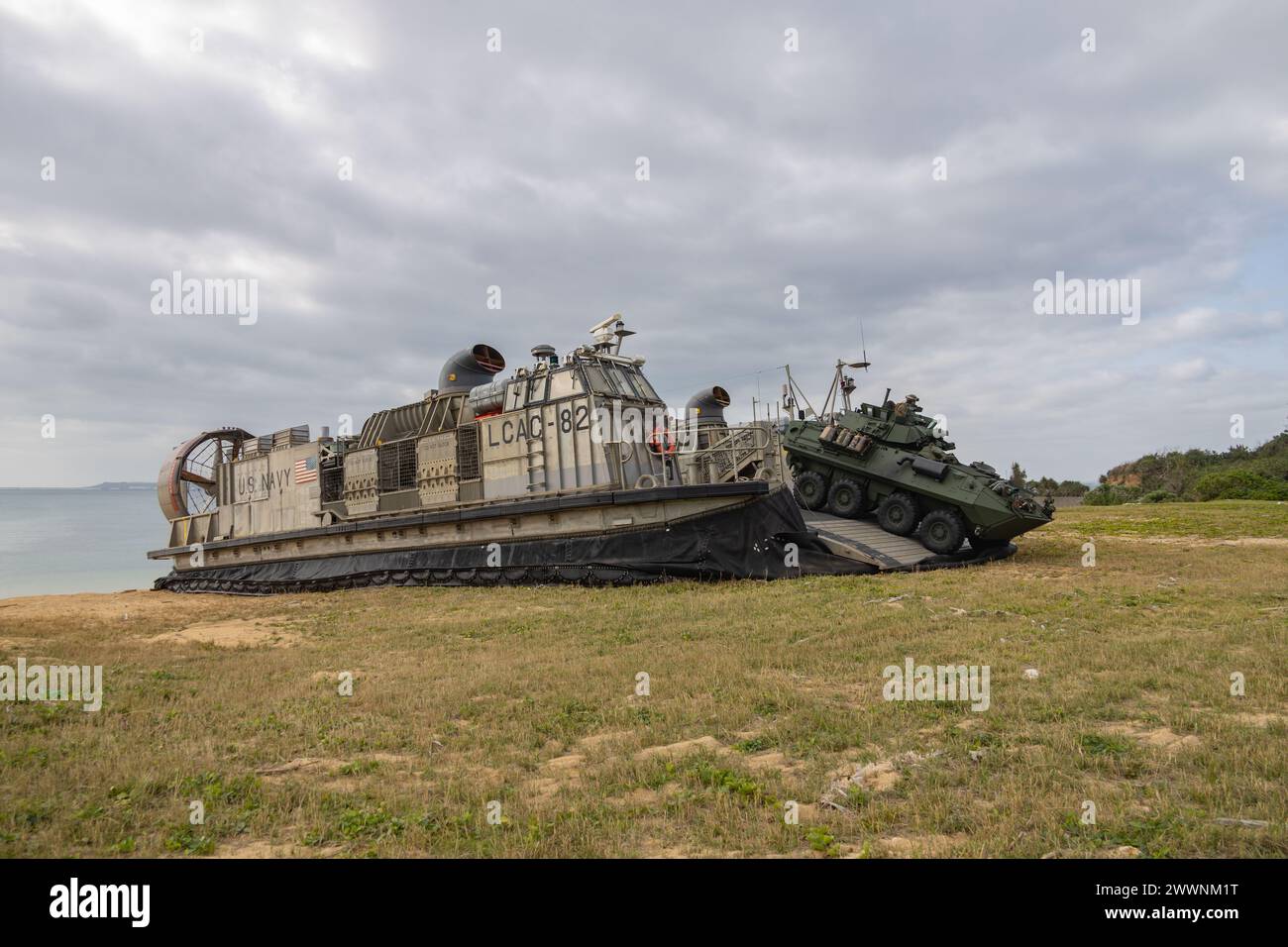A U.S. Marine Corps light armored vehicle commander with Battalion ...