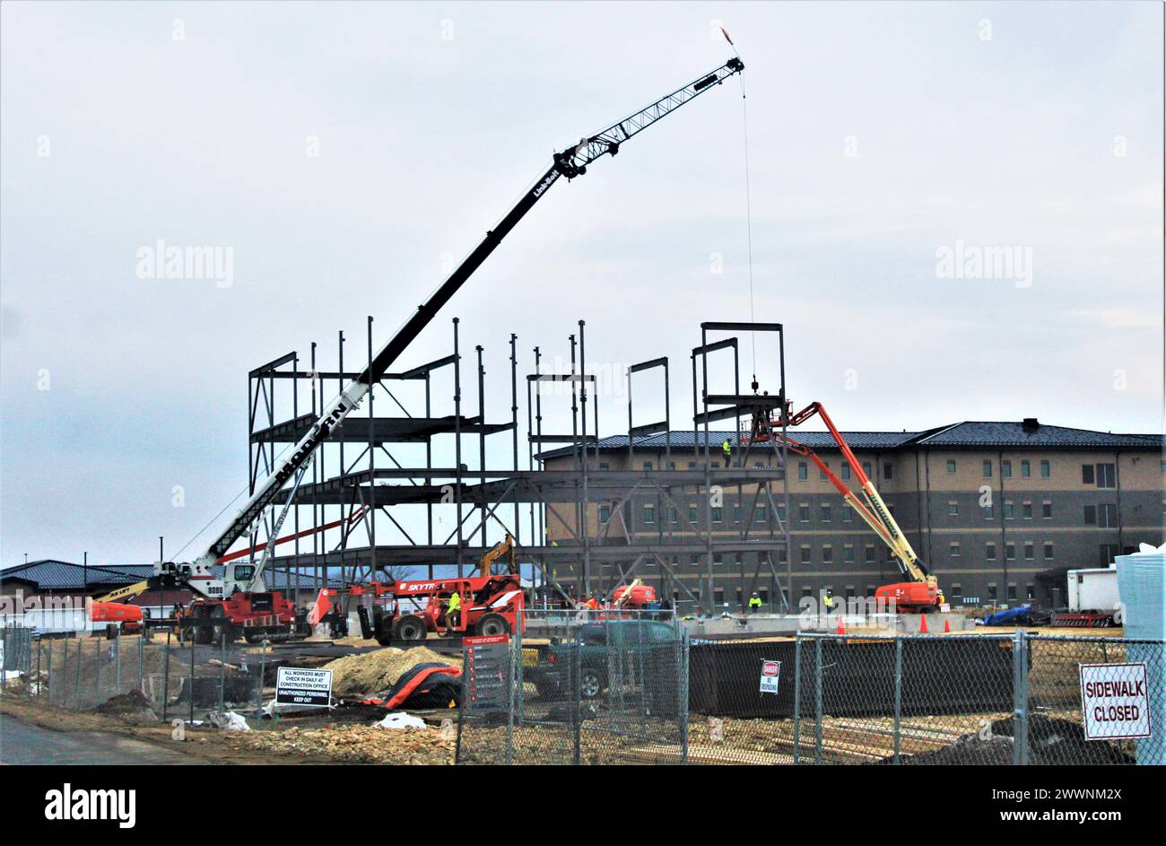 The construction area for a new $28.08 million barracks building is ...