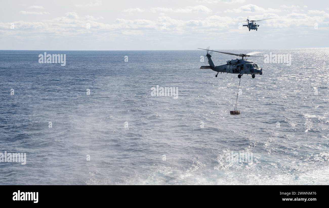 MH-60S Seahawk helicopters from Helicopter Sea Combat Squadron (HSC) 5 ...