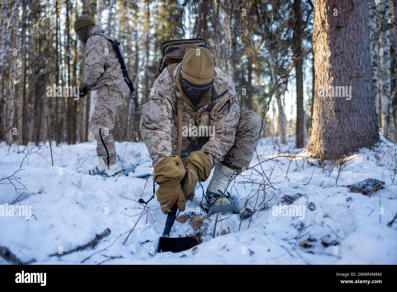A U.S. Marine with Fox Battery, 2nd Battalion, 14th Marine Regiment ...