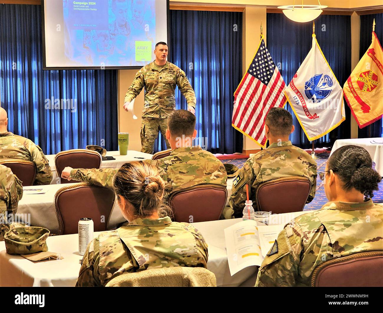 Lt. Col. Michael Corkum, Fort McCoy Garrison deputy commander, talks ...