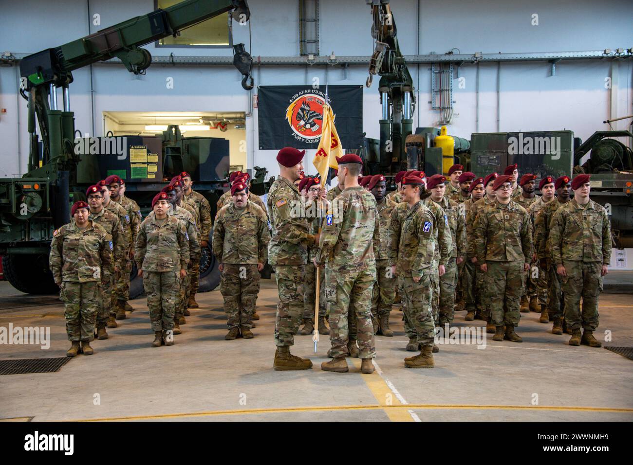 U.S. Army paratroopers assigned to 4th Battalion, 319th Airborne Field Artillery Regiment, 173rd ...