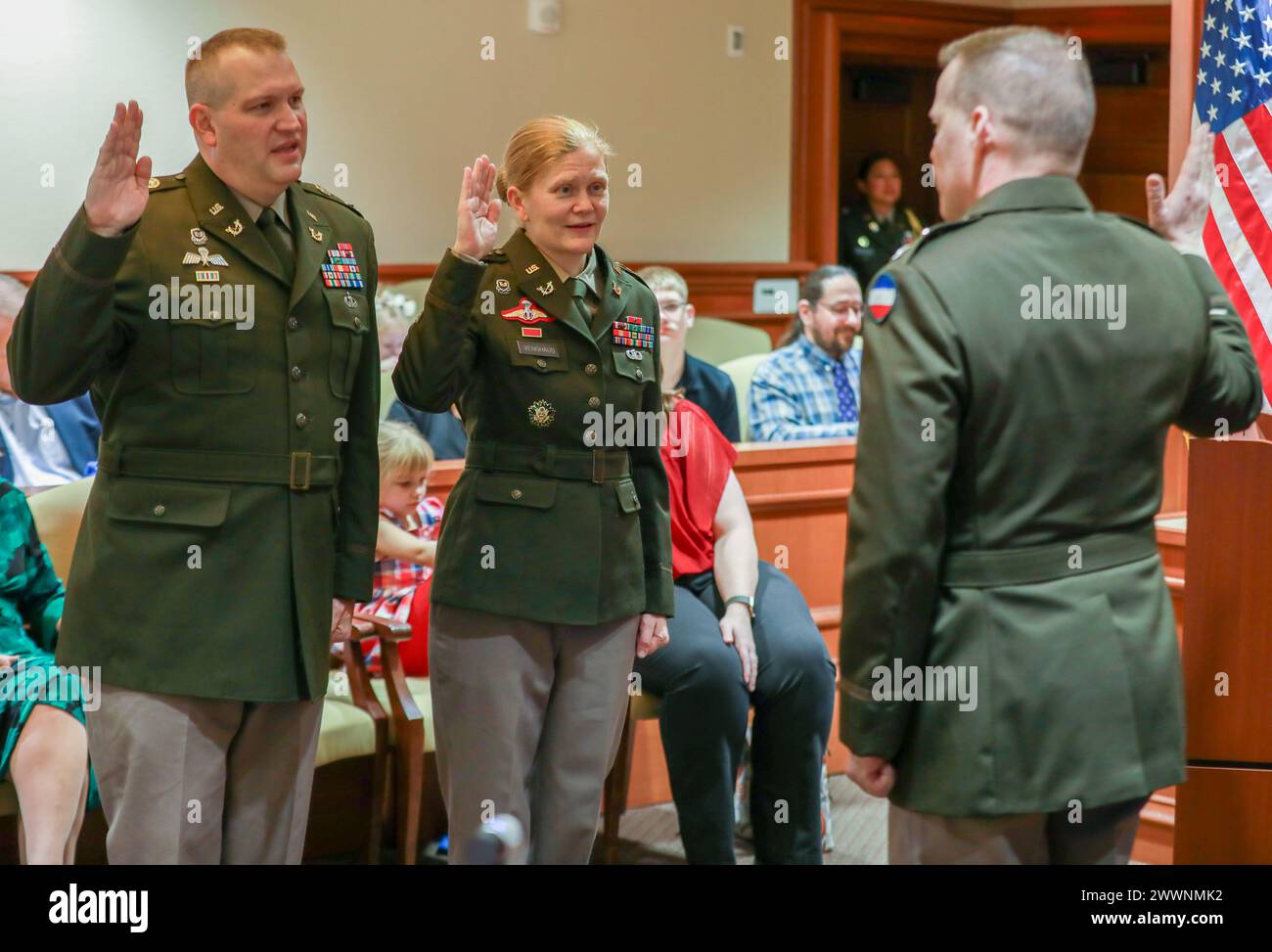 Col. Joseph Venghaus (left), Trial Judge, 5th Judicial Circuit, and Col ...