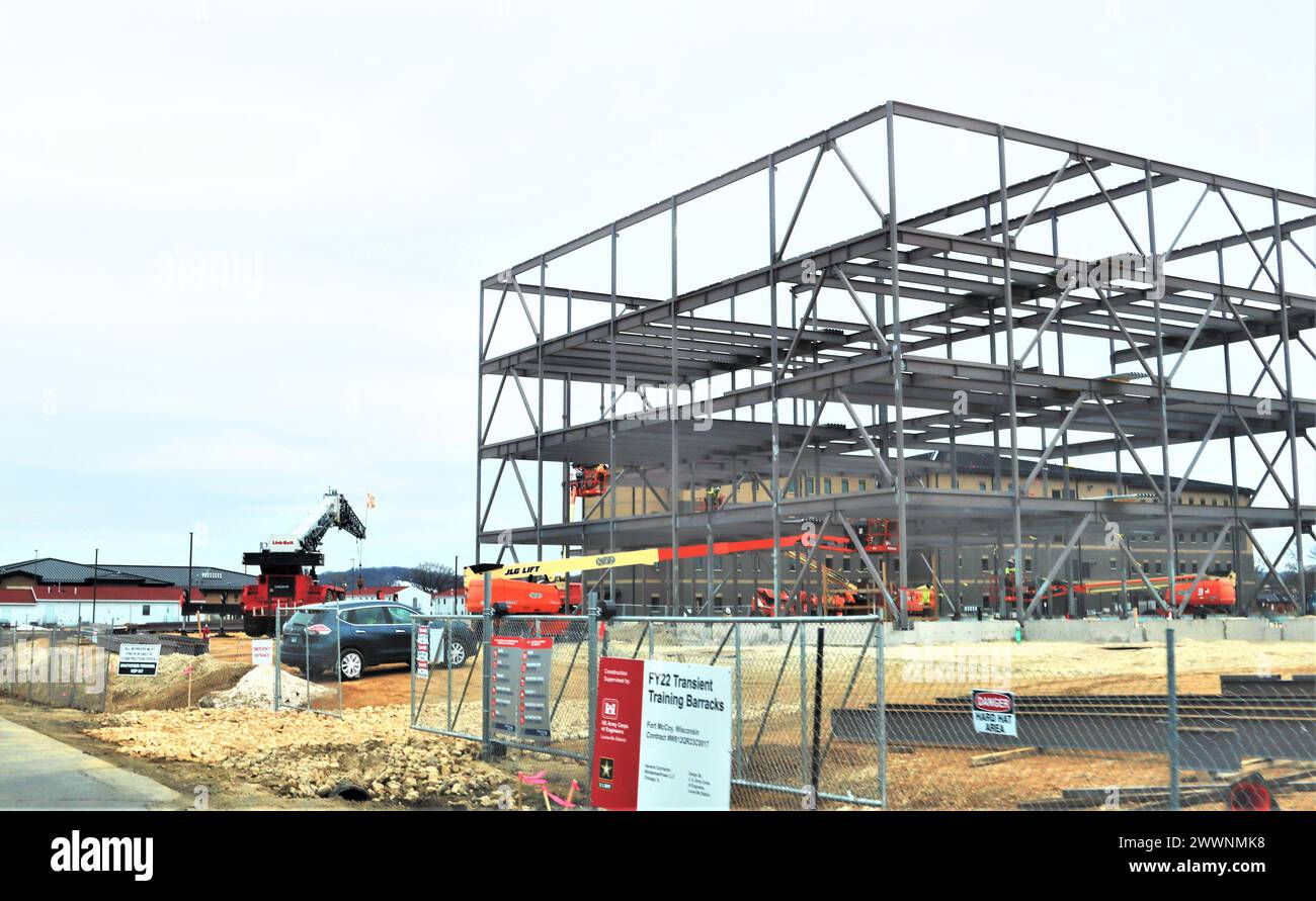 The construction area for a new $28.08 million barracks building is ...