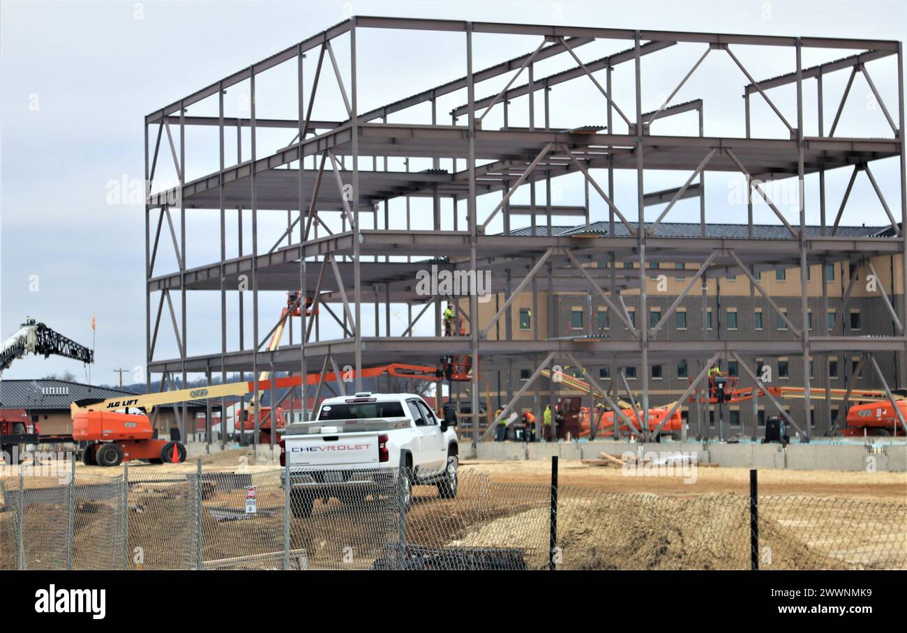 The construction area for a new $28.08 million barracks building is ...