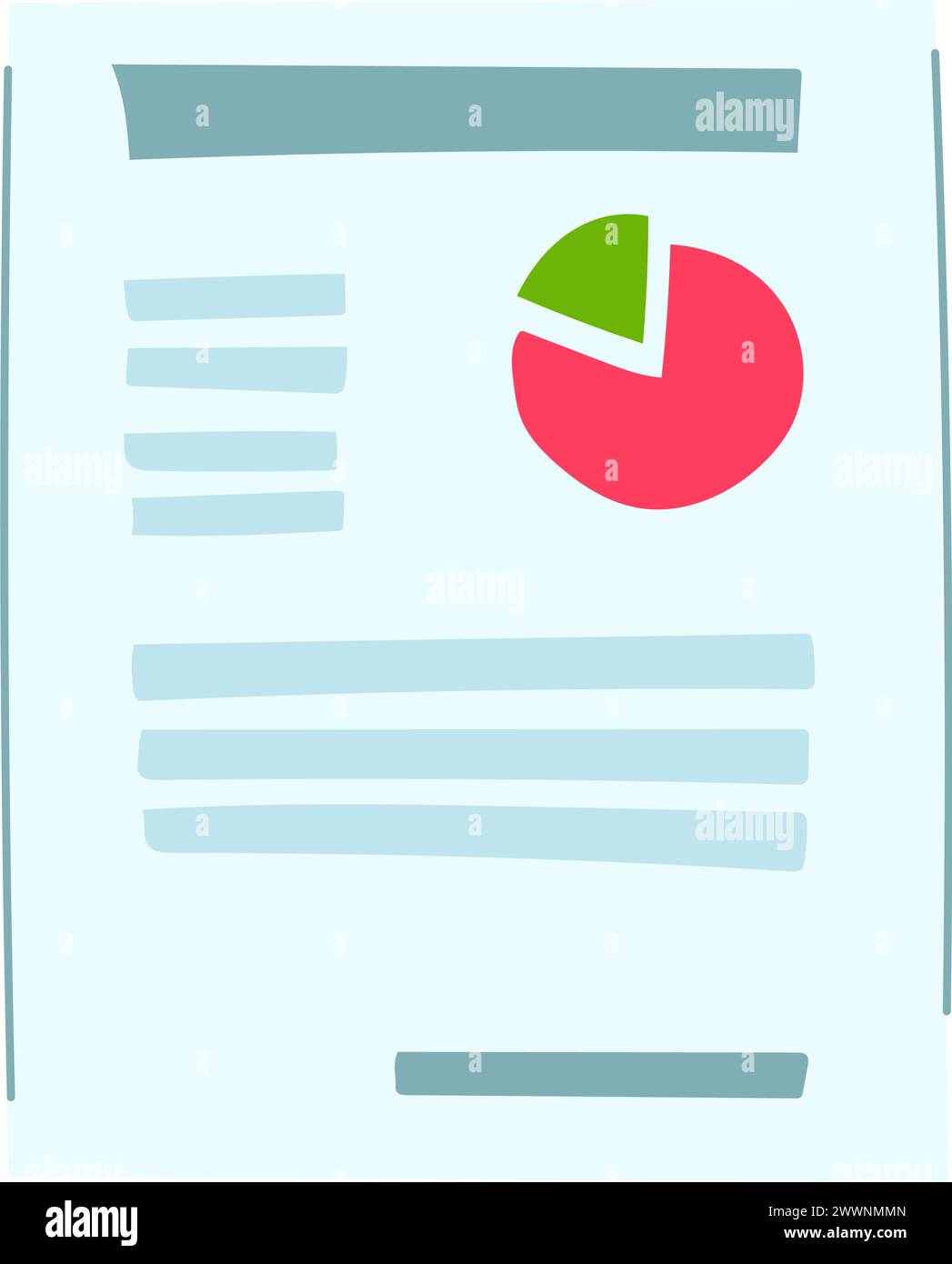 finance financial report cartoon vector illustration Stock Vector Image ...