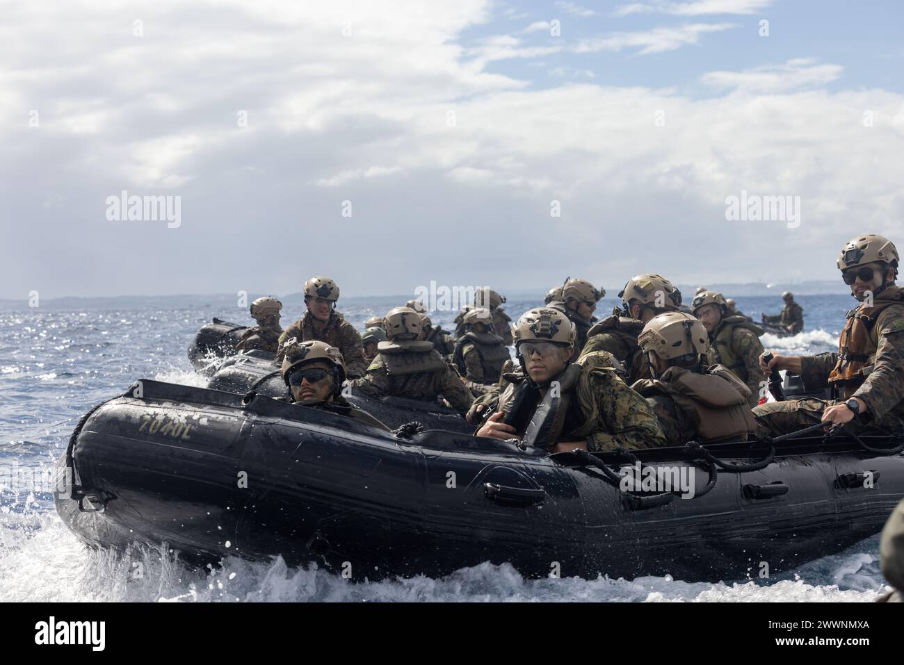 U.S. Marines with Battalion Landing Team 1/1, 31st Marine Expeditionary ...