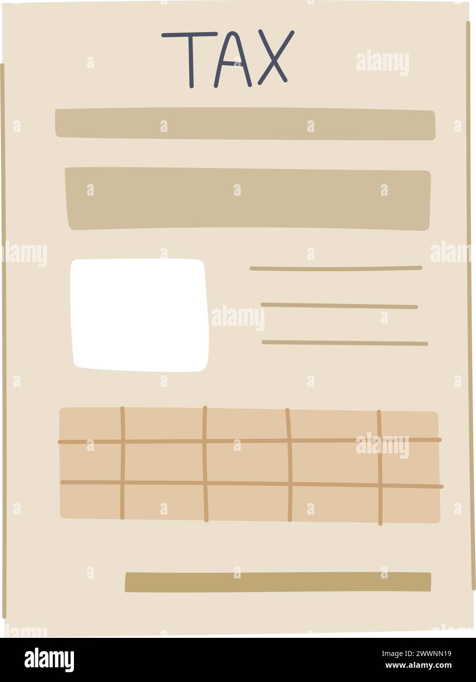 bank tax form cartoon vector illustration Stock Vector Image & Art - Alamy