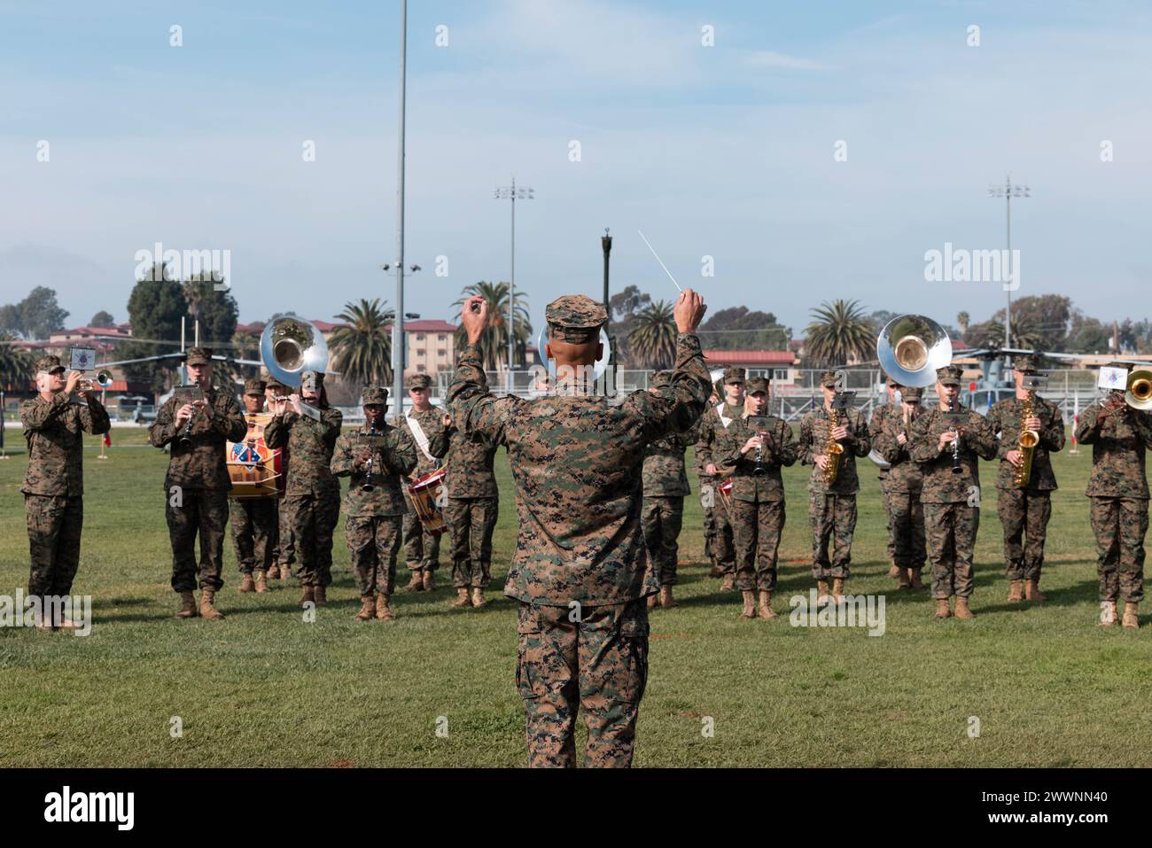 U.S. Marine Corps Capt. Eric K. Kyne, a principal conductor with the ...
