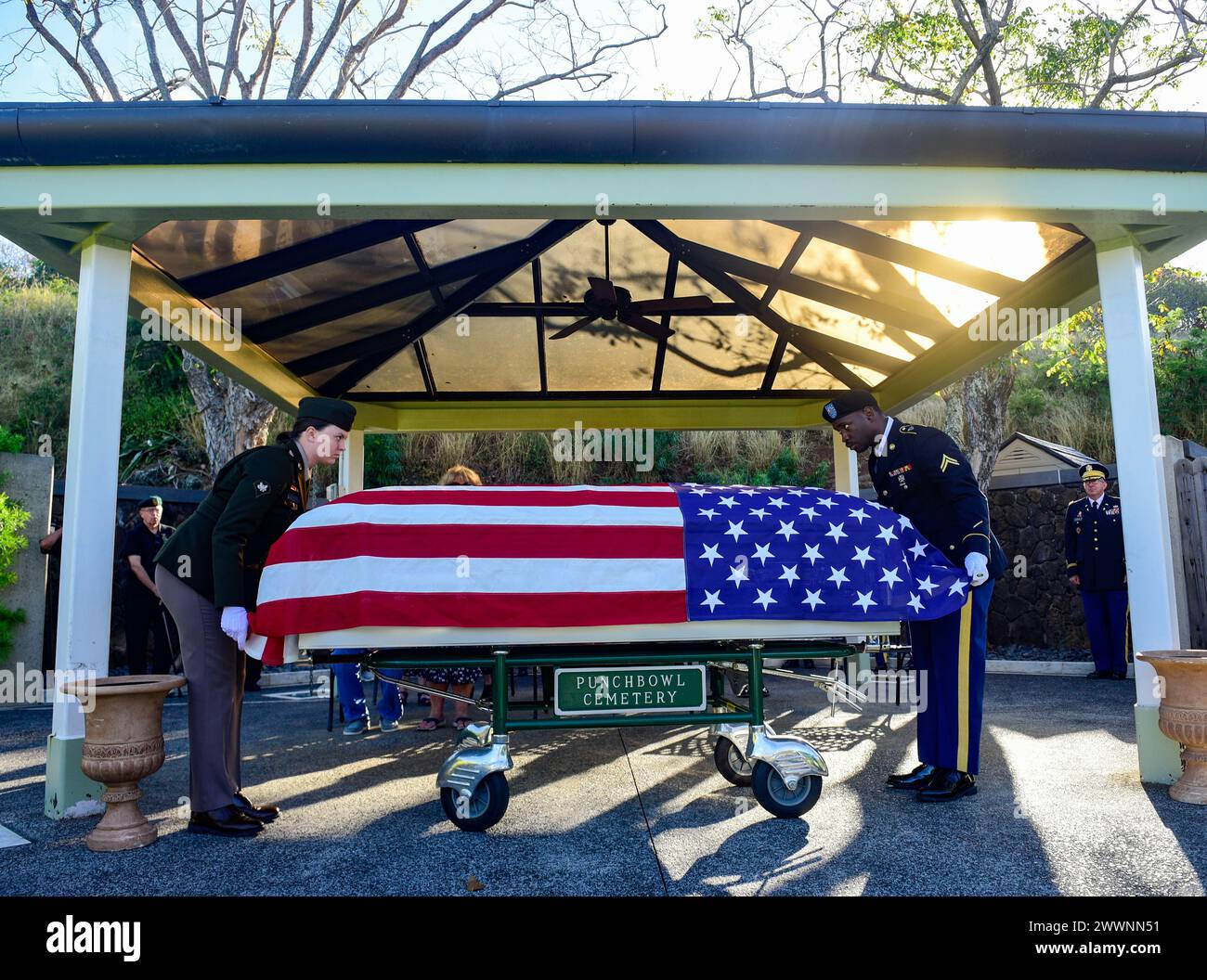 Members of a U.S. Army flag detail assigned to the 3rd Brigade, 25th ...