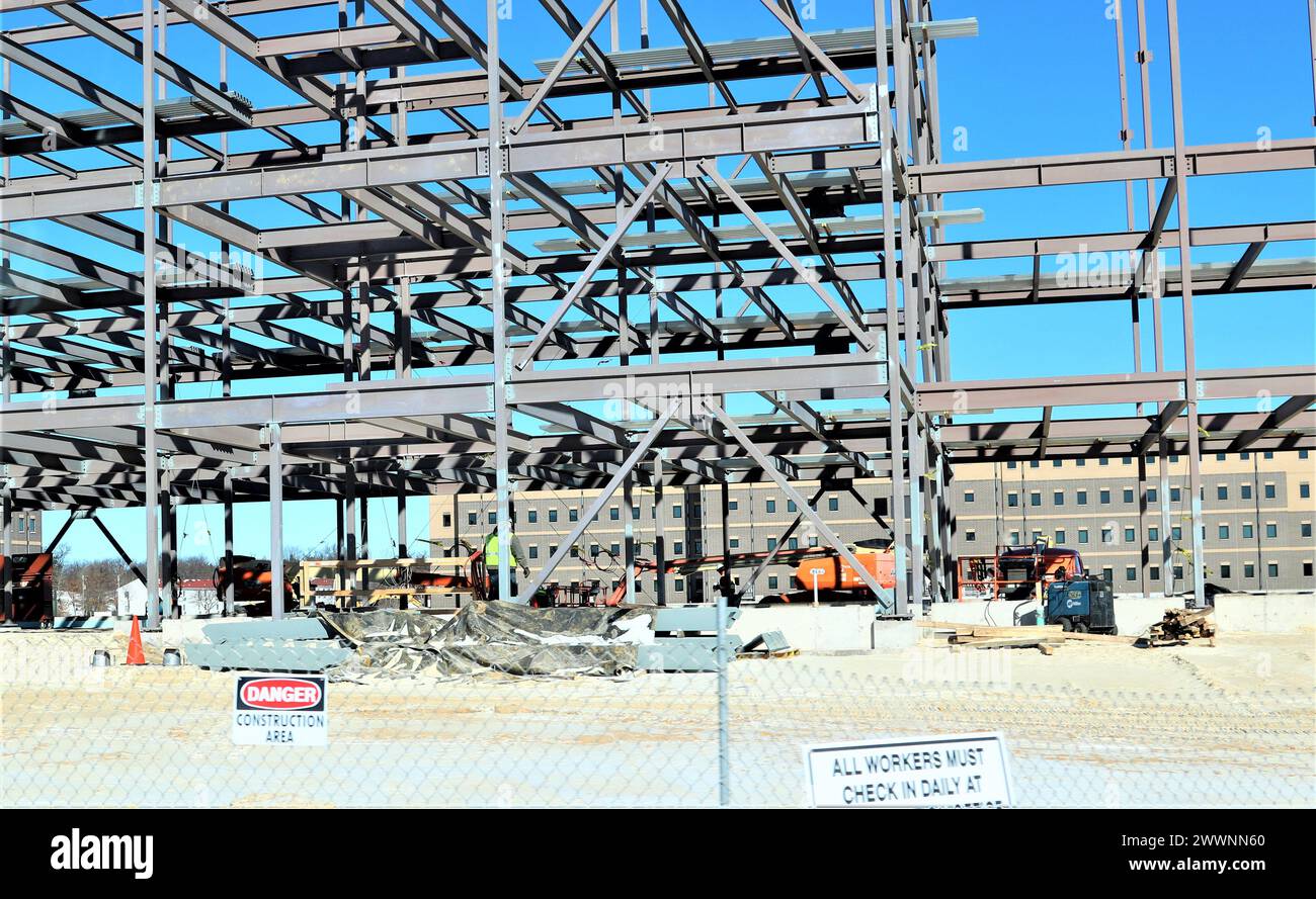 The construction area for a new $28.08 million barracks building is ...