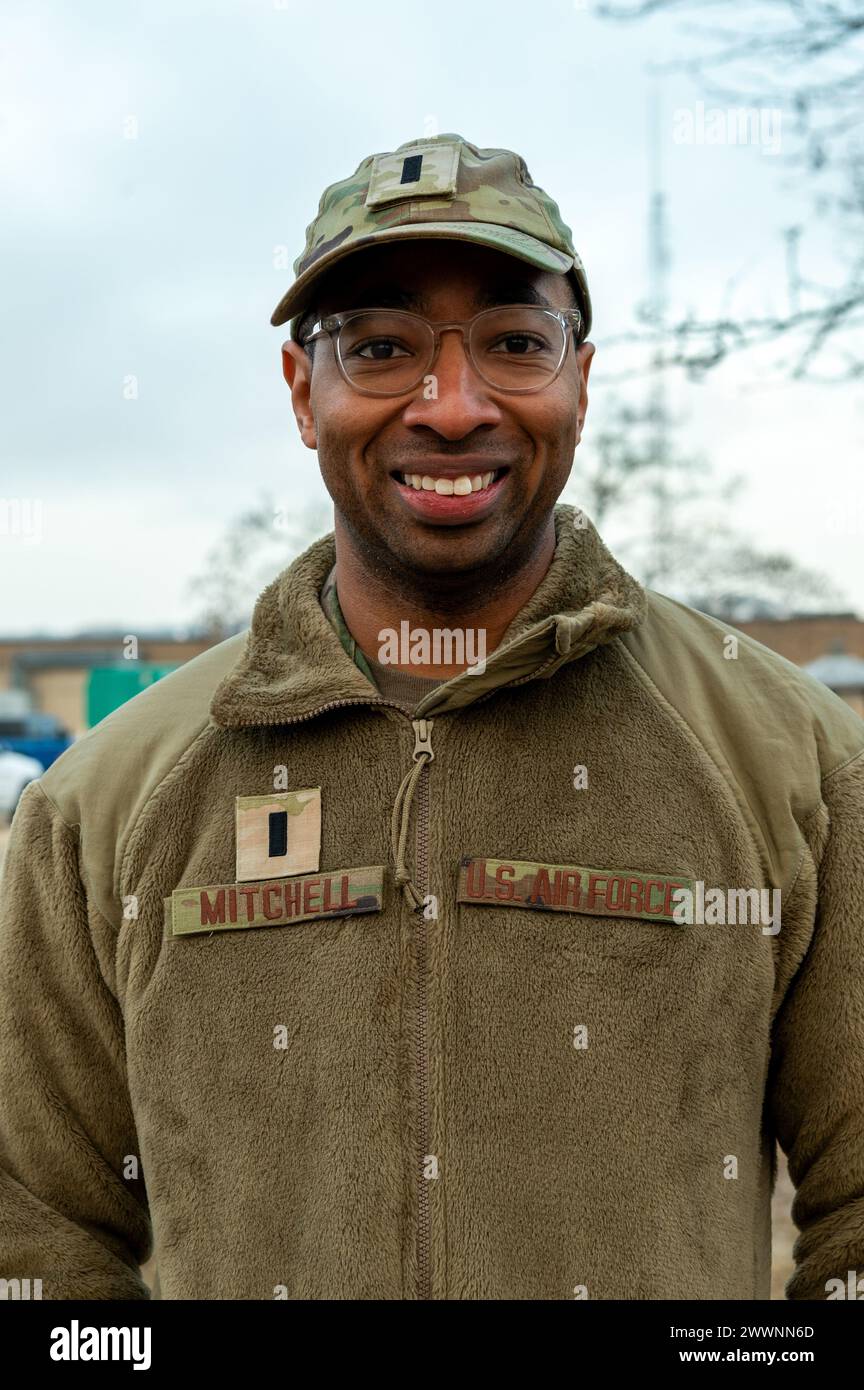 U.S. Air Force 1st Lt. Christian Mitchell, a deputy judge advocate for ...