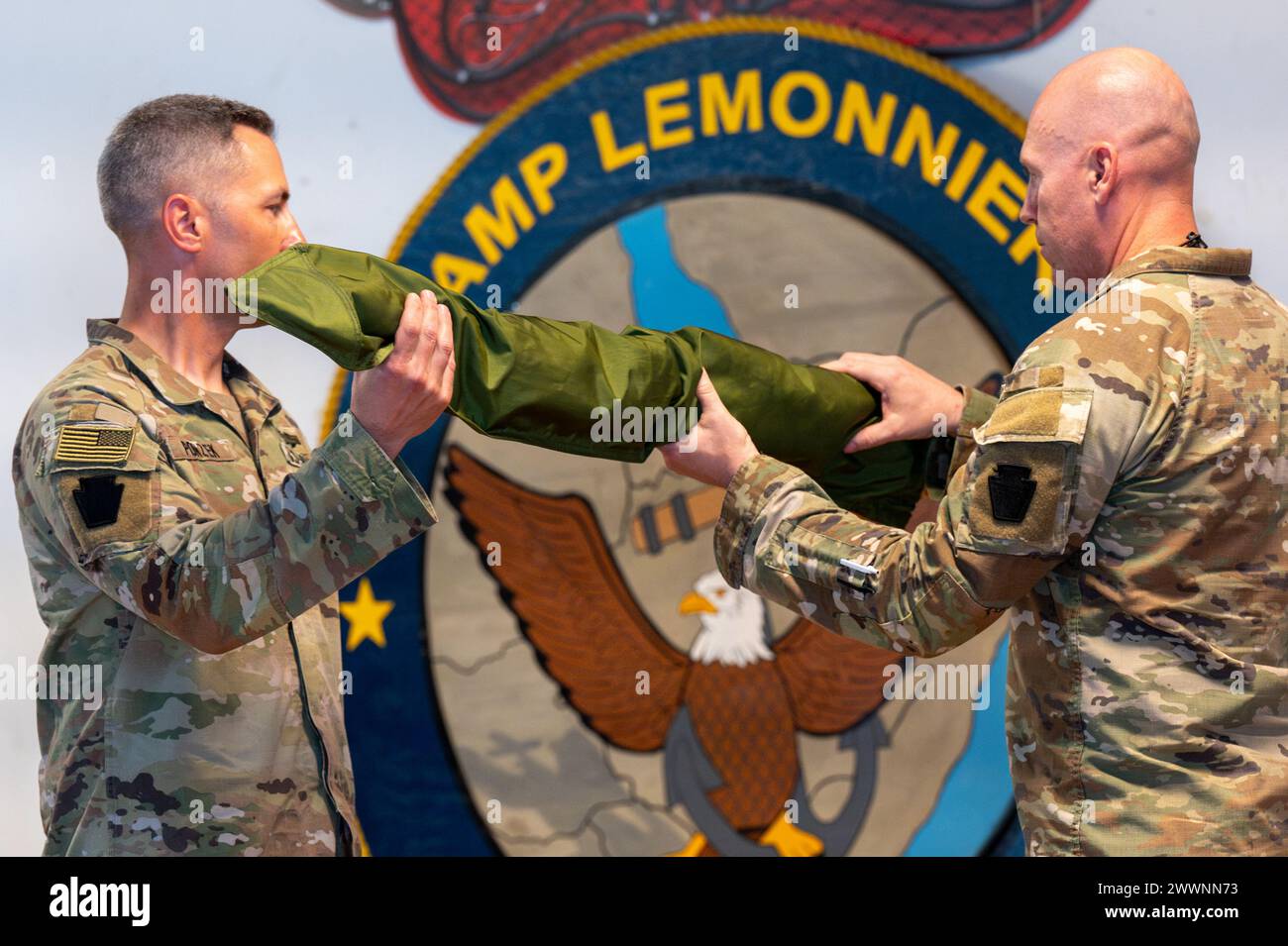 U.S. Army Lt. Col. Eric Ponzek of the 2-112th, and Command Sgt. Maj ...
