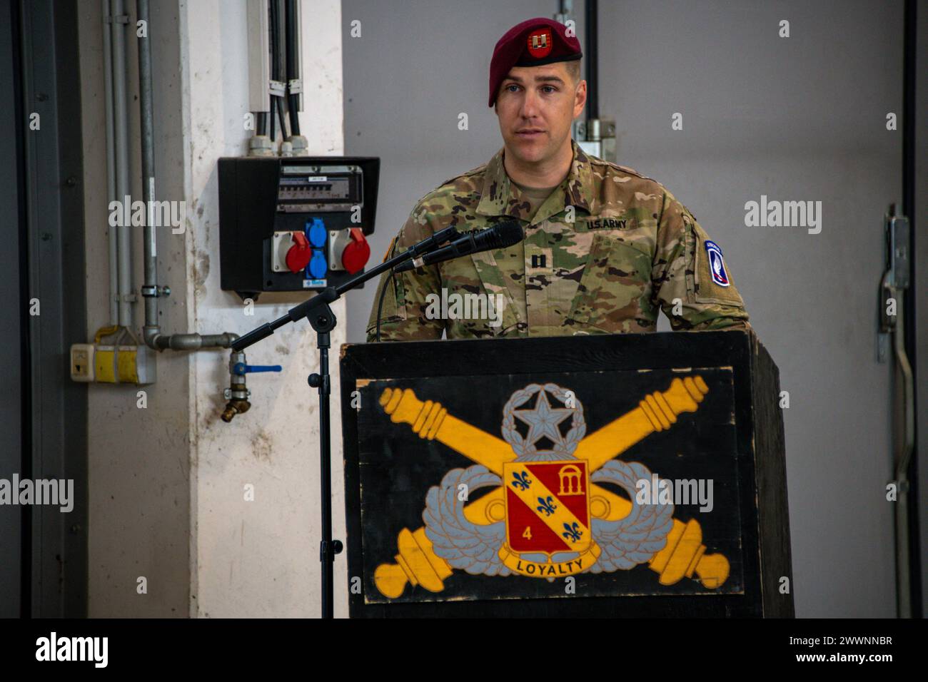 U.S. Army Cpt. Austin Norris, incoming Commander of Fury Company, 4th ...