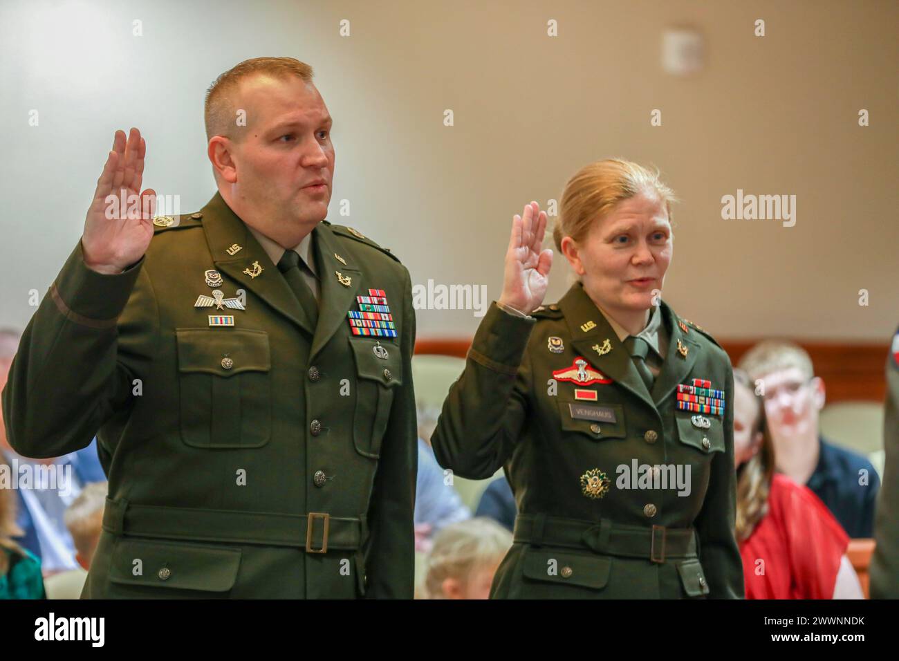Col. Joseph Venghaus (left), Trial Judge, 5th Judicial Circuit, and Col ...