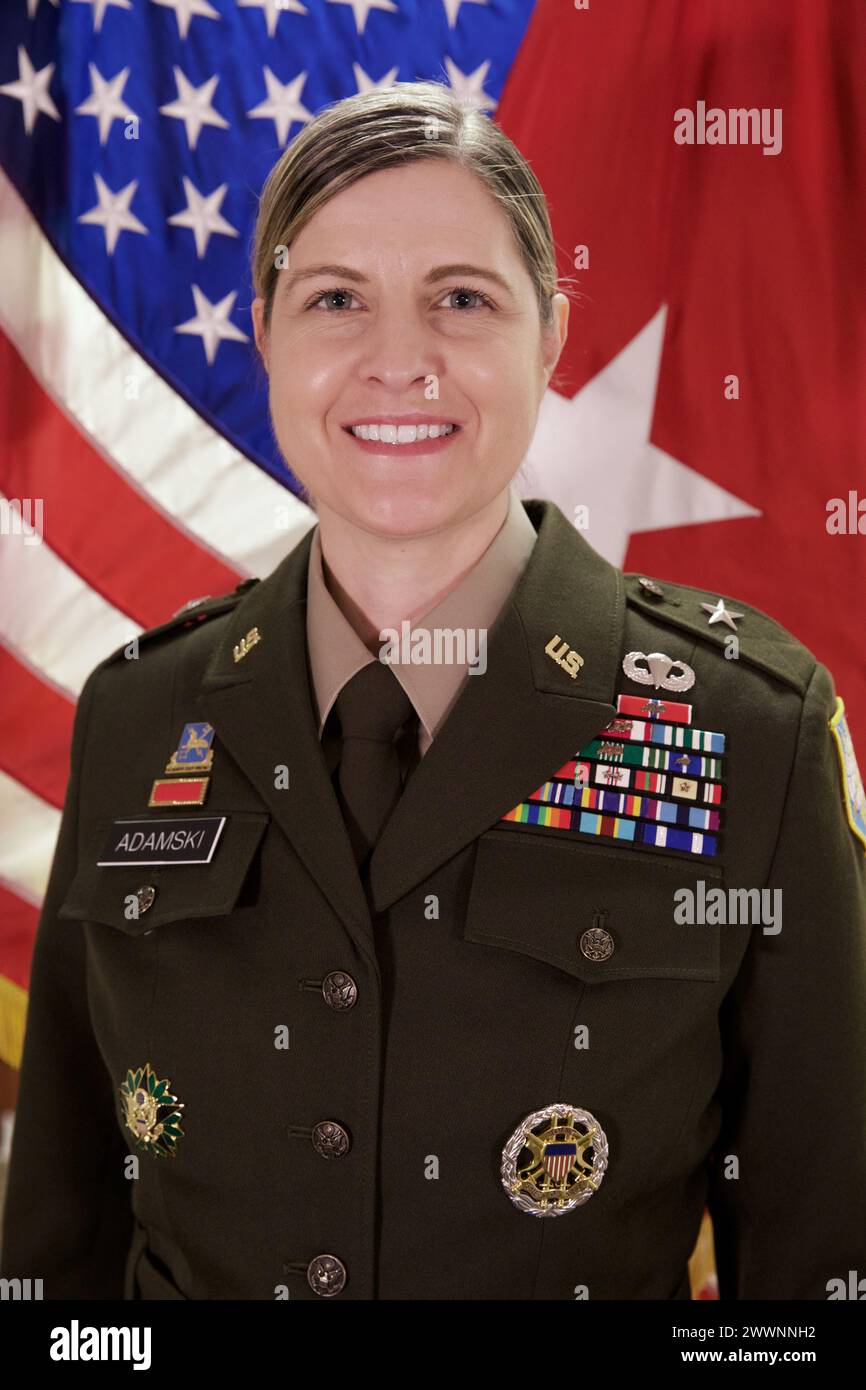 Brig. Gen Melissa K.G. Adamski command photograph taken Feb. 23, 2024 ...