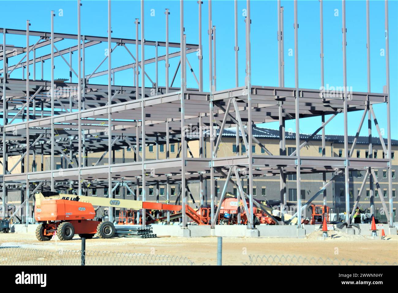 The construction area for a new $28.08 million barracks building is ...