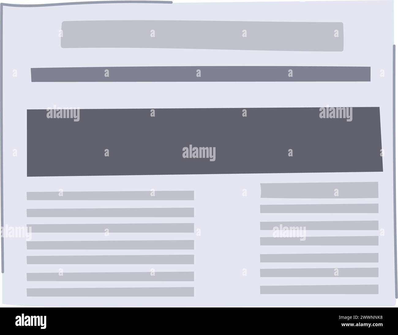 layout financial newspaper cartoon vector illustration Stock Vector ...