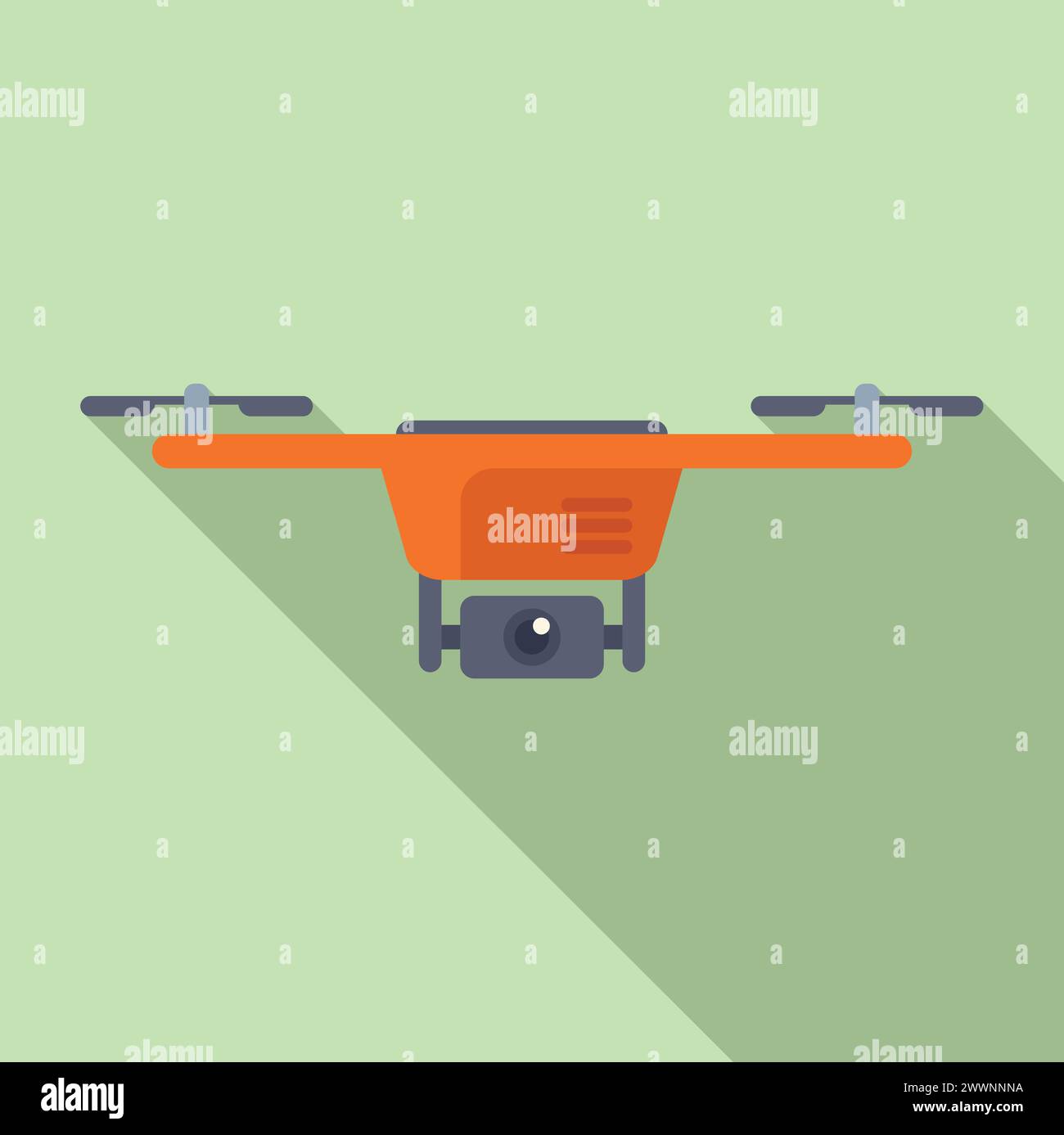 Drone livestream icon flat vector. Scene cinema operator. Air antenna ...