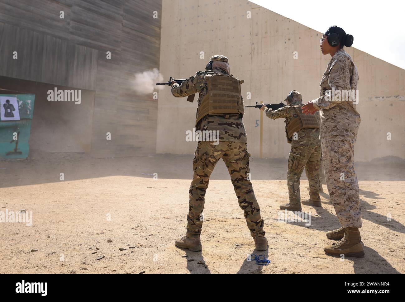 U.S. Marine Corps Sgt. Arely Madrigal-Silva, a combat marksmanship ...