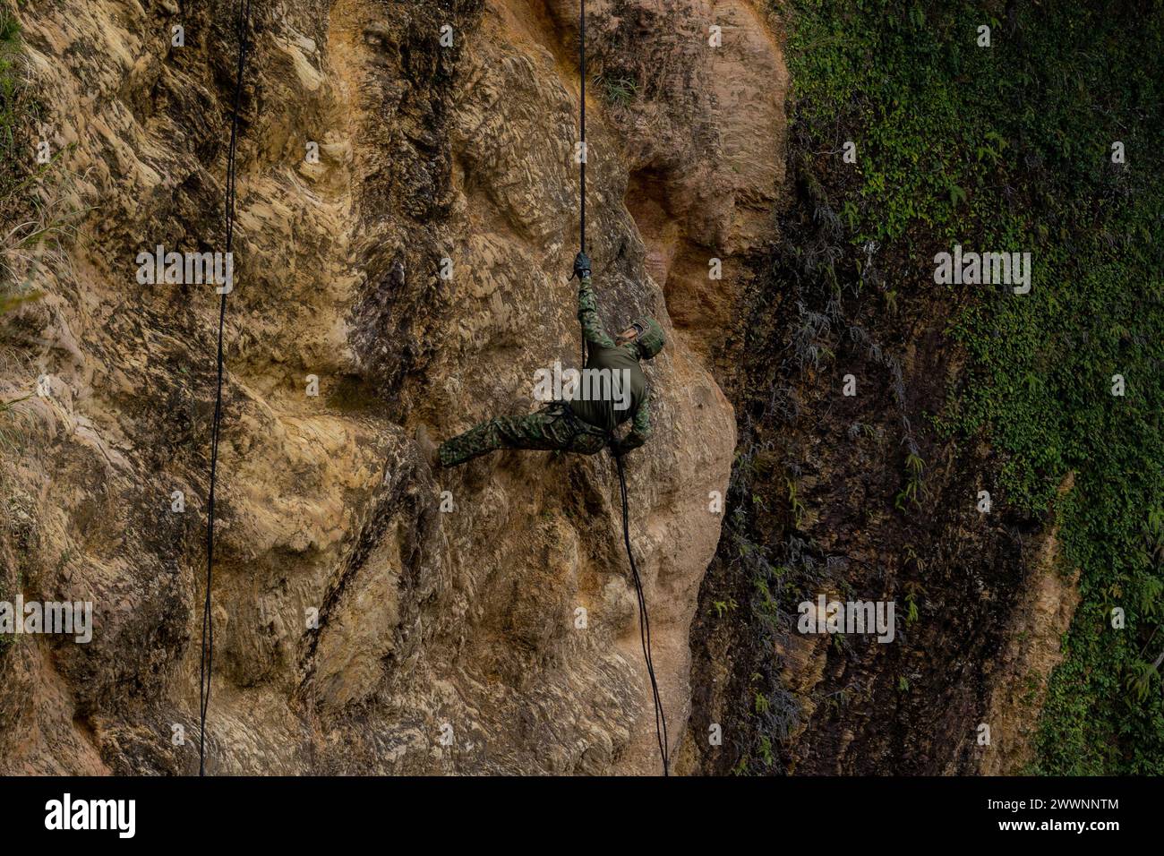 A soldier with the Amphibious Rapid Deployment Brigade Recon Company ...