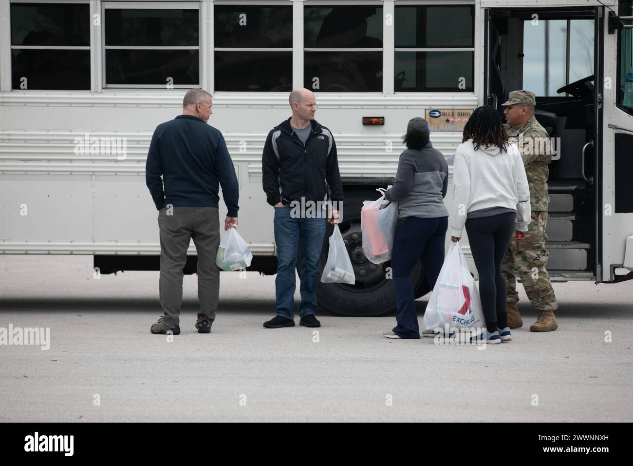 Sgt. 1st Class Robert Flores, operations NCO and shuttle bus driver ...