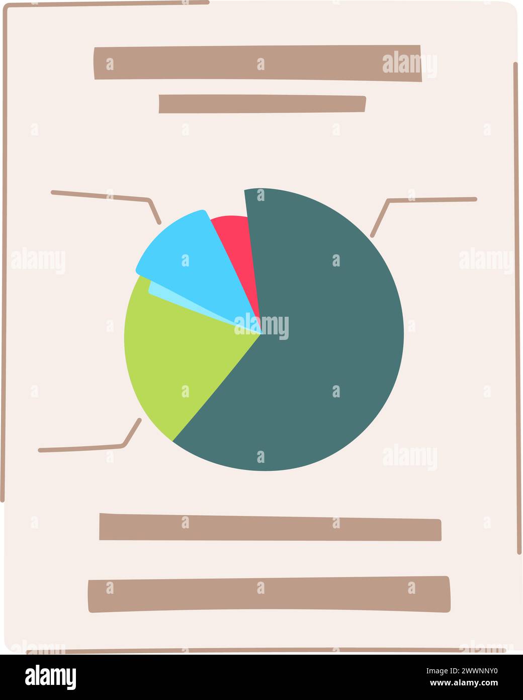 graphic financial report cartoon vector illustration Stock Vector Image ...