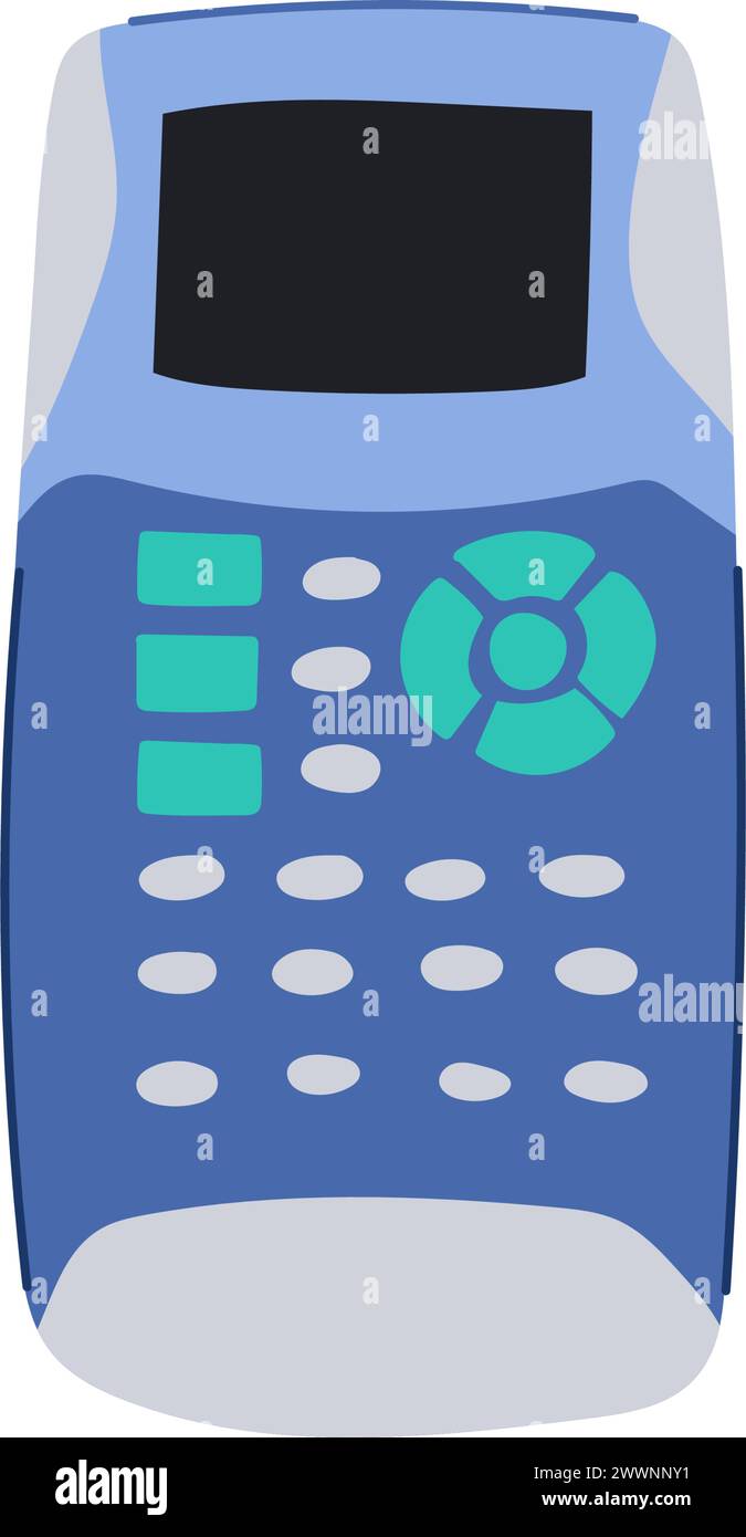 business graphing calculator cartoon vector illustration Stock Vector ...