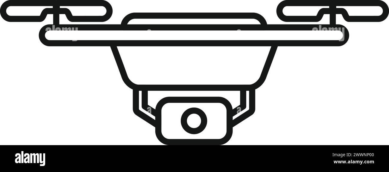 Drone filming icon outline vector. Control aero cinema operator. Smart ...