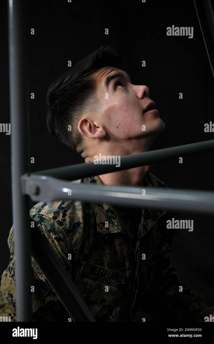 U.S. Marines Corps Lance Cpl. Vincent Needham, a combat photographer ...