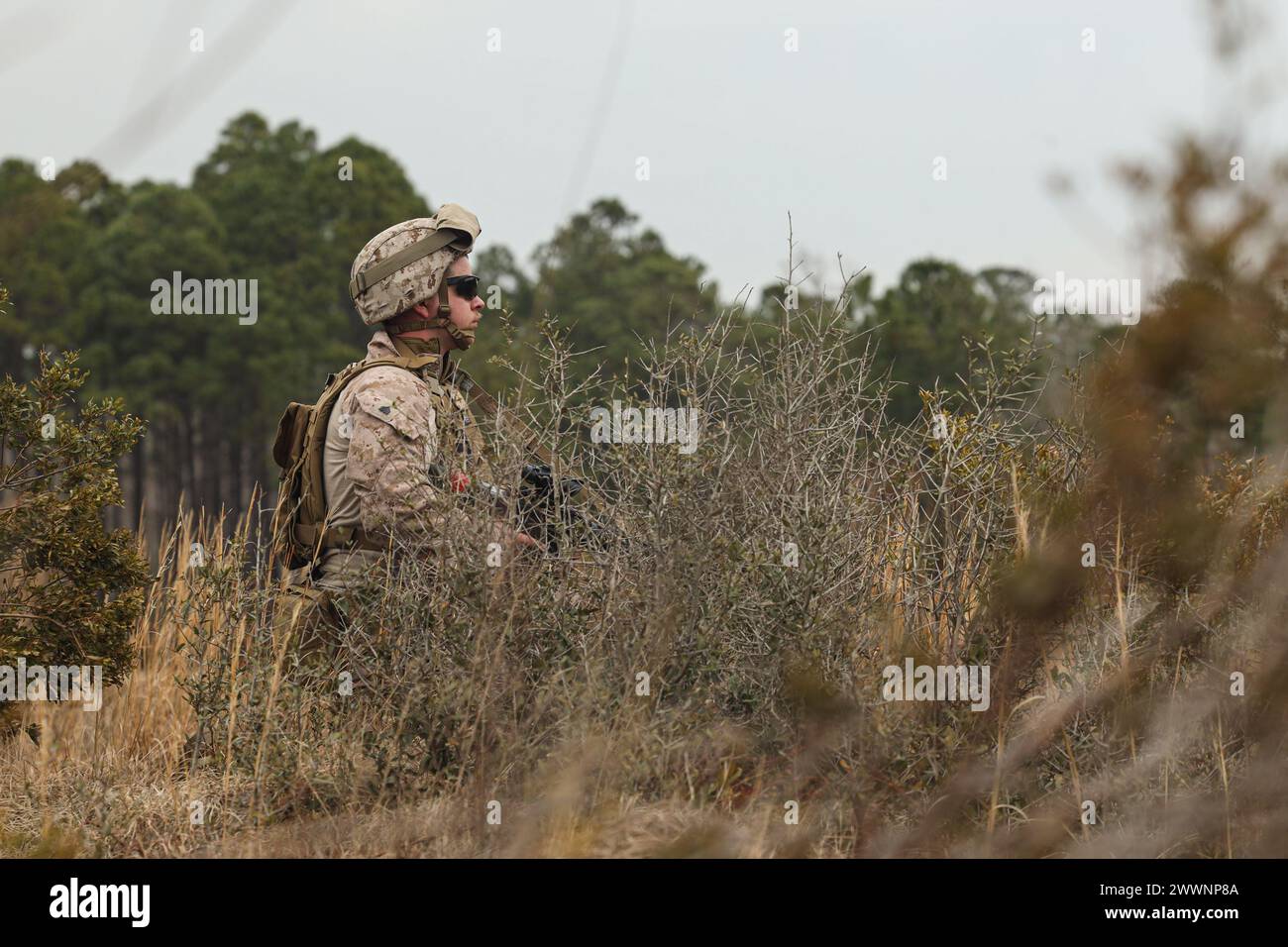 U.S. Marine Corps Sgt. John VanMeter, a logistics specialist with 2nd ...