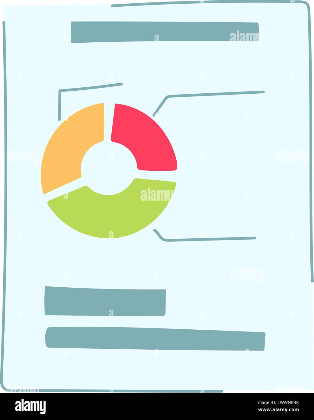 analysis financial report cartoon vector illustration Stock Vector ...