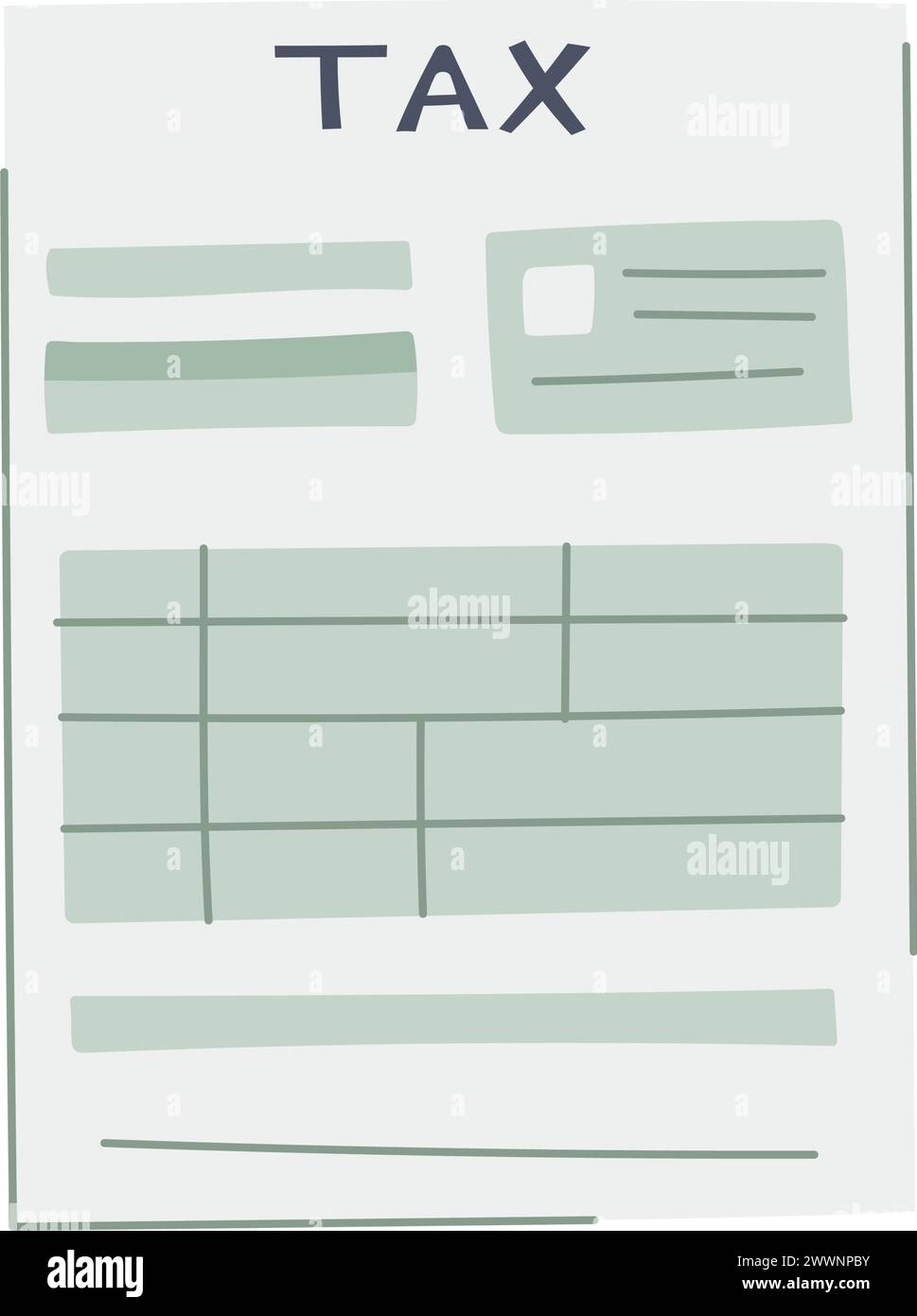 calculator tax form cartoon vector illustration Stock Vector Image ...