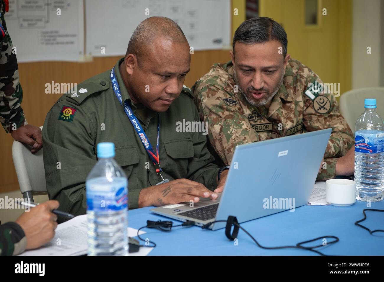 Students from participating nations in Exercise Shanti Prayas IV ...