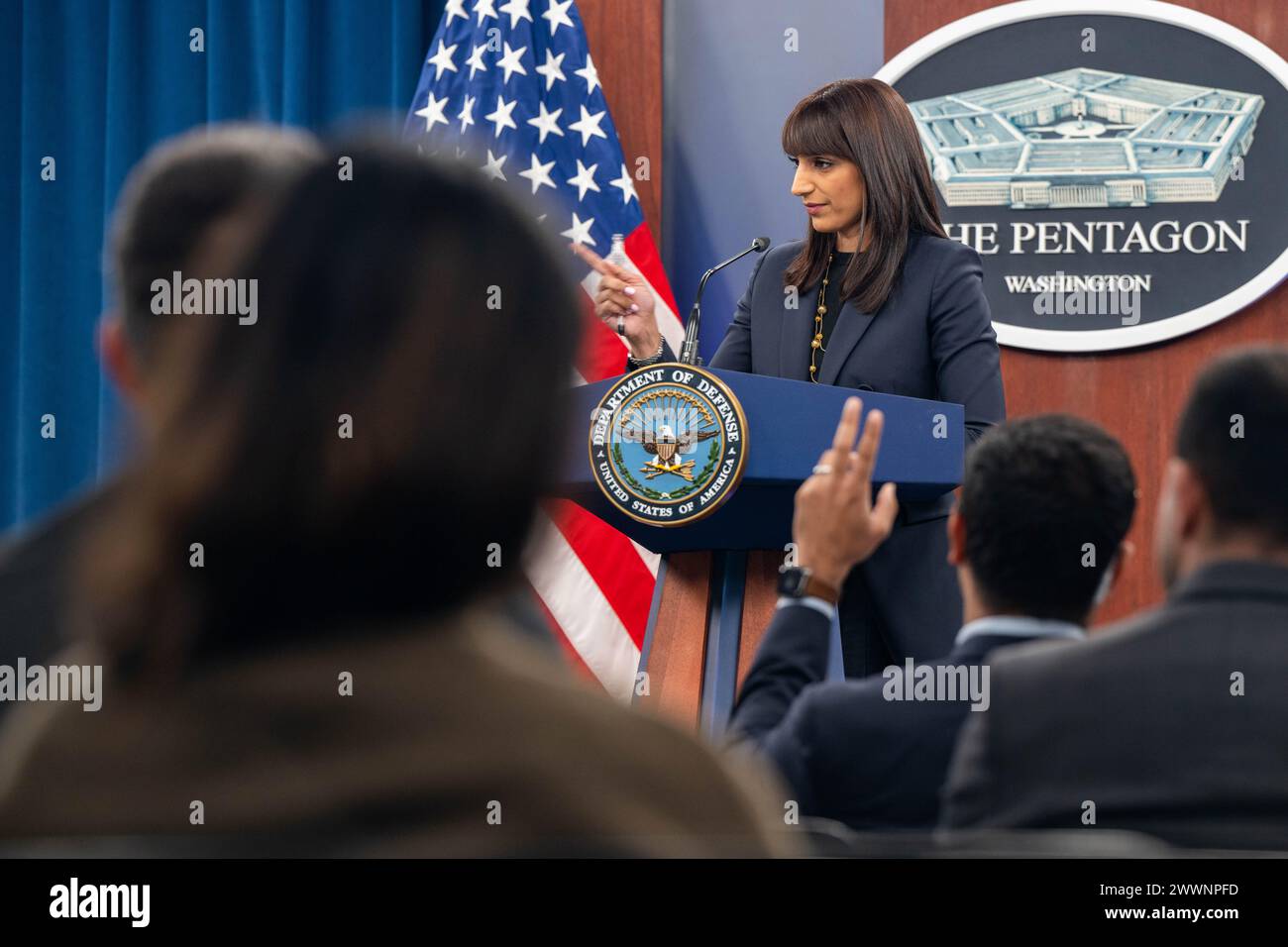 Deputy pentagon press secretary sabrina singh hi-res stock photography ...
