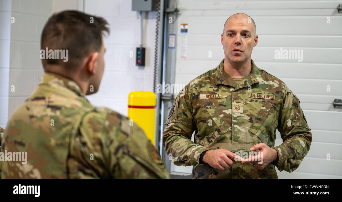 U.S. Air Force Master Sgt. James Spicola, the 174th Security Forces ...