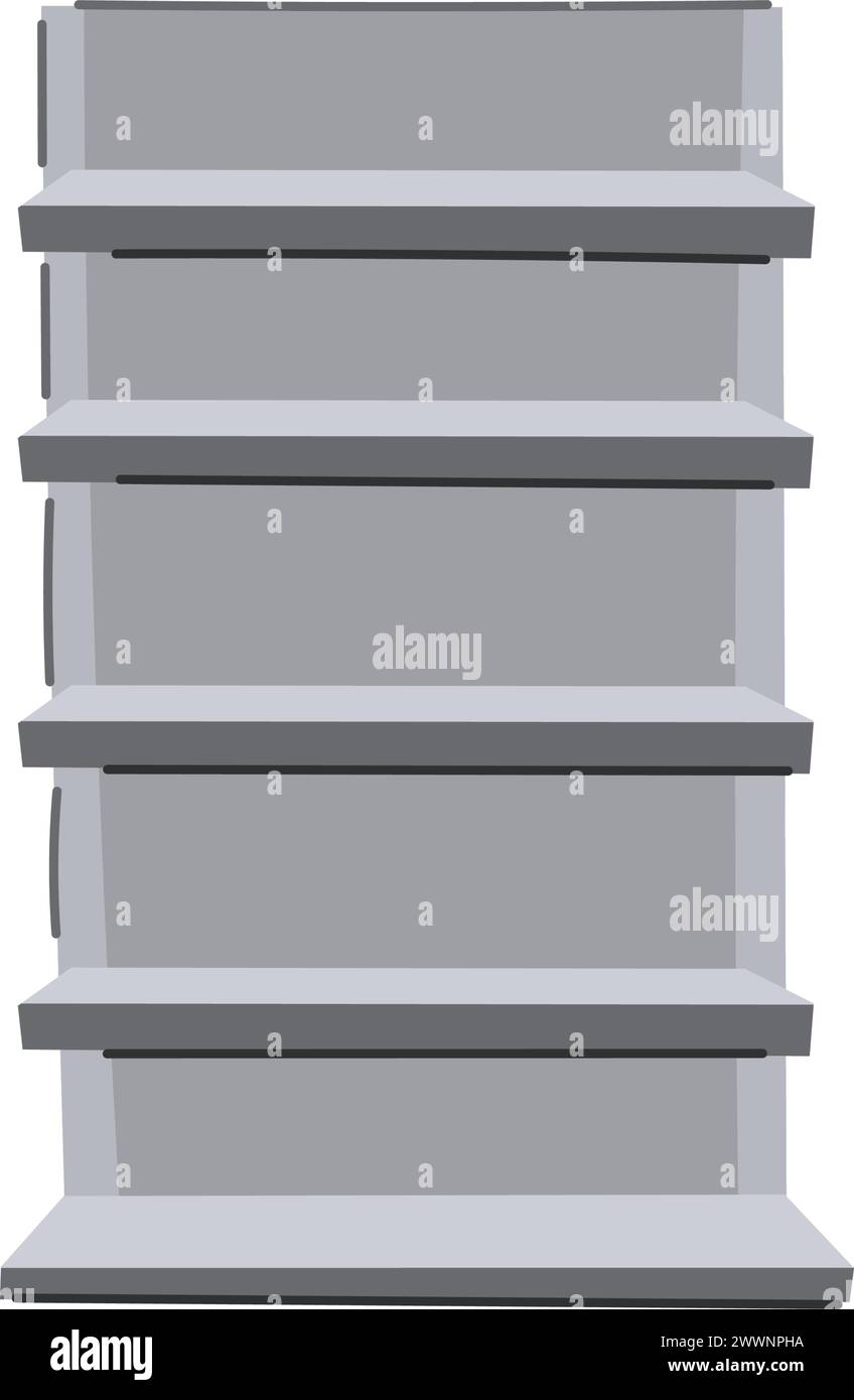 book magazine rack cartoon vector illustration Stock Vector Image & Art ...