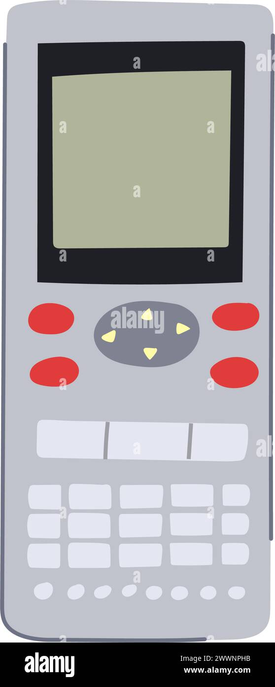 financial graphing calculator cartoon vector illustration Stock Vector ...