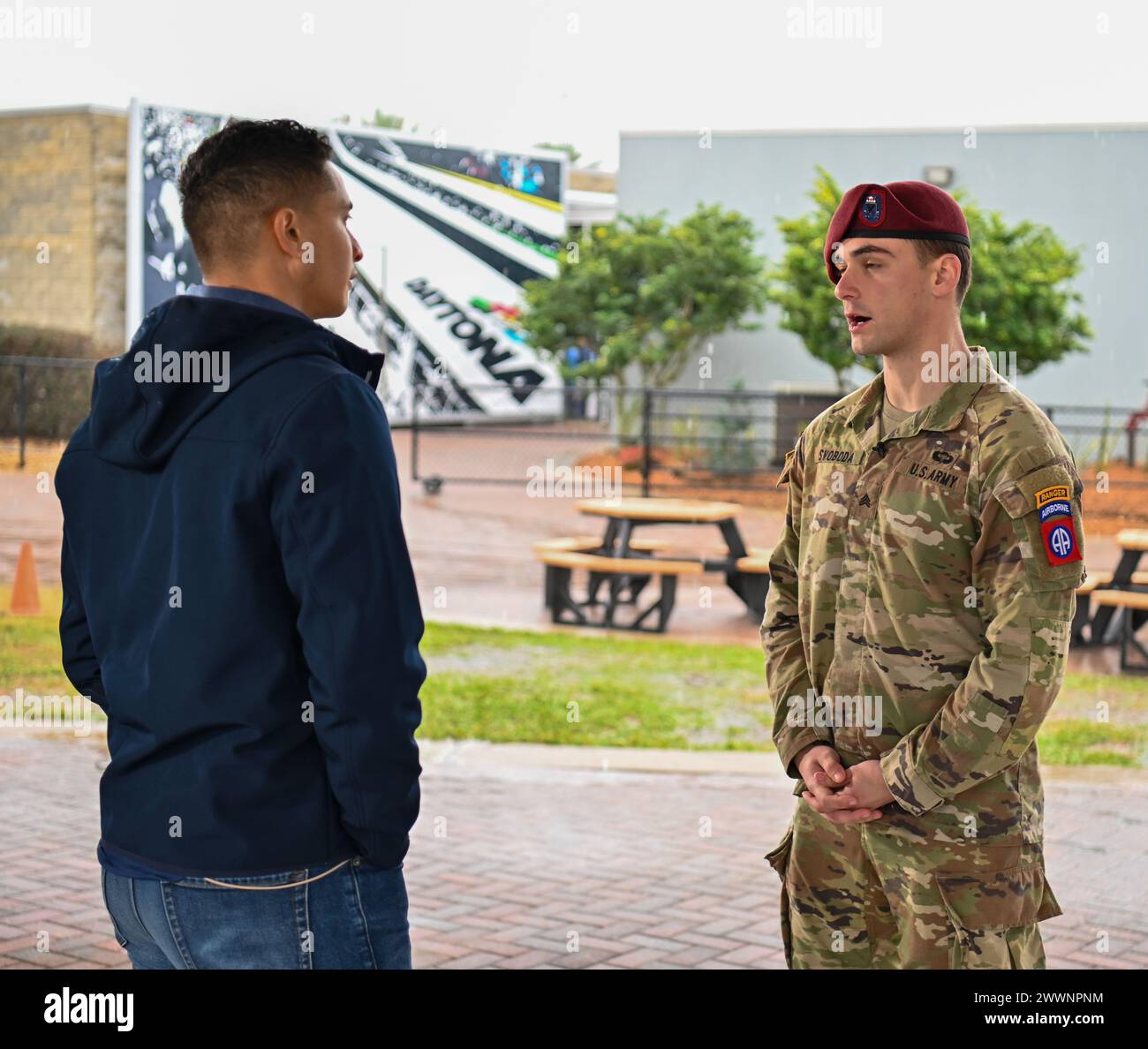 Sergeant Nolan Svoboda, a paratrooper assigned to the U.S. Army 82nd ...