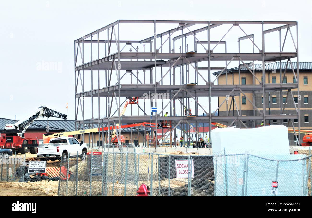 The construction area for a new $28.08 million barracks building is ...