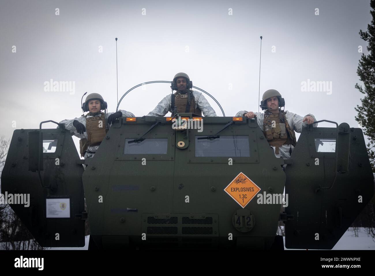 U.S. Marine Corps Cpl. David Silva, left, a native of Texas and a High ...