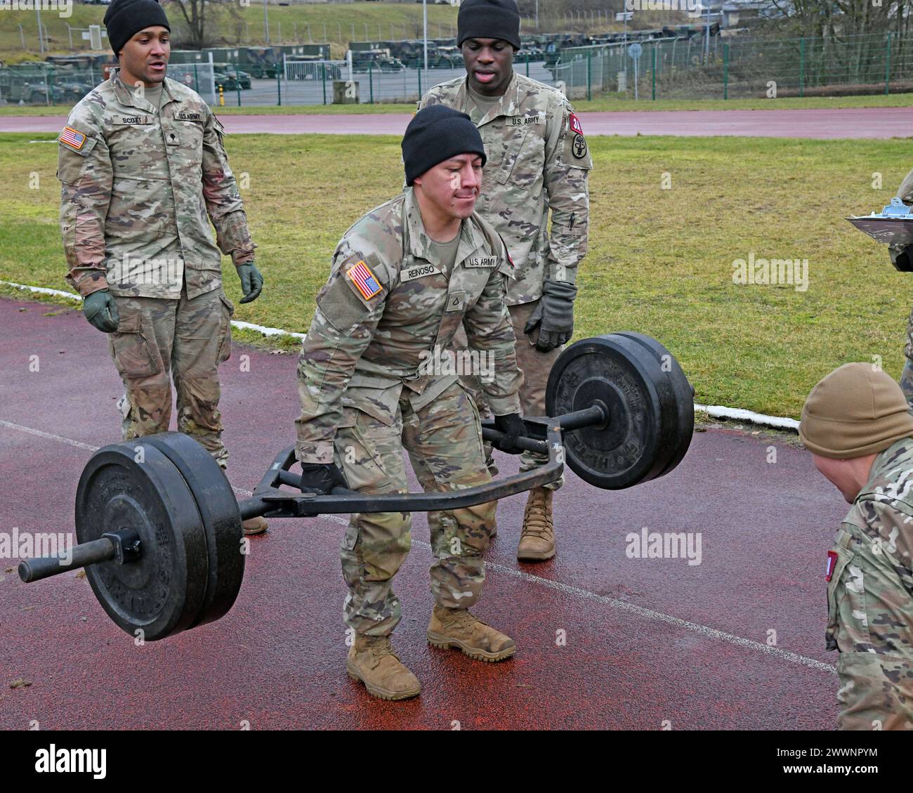 U.S. Army Pvt. Juan V. Reinoso with Medical Readiness Command, Europe ...