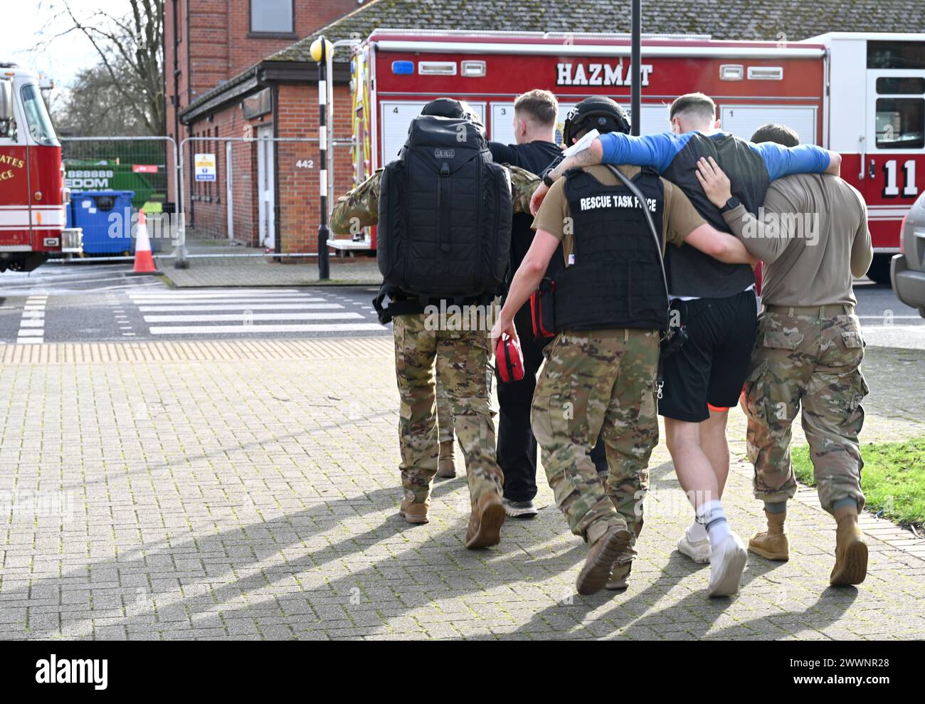 U.S. Air Force 100th Civil Engineer Squadron Fire Department rescue ...