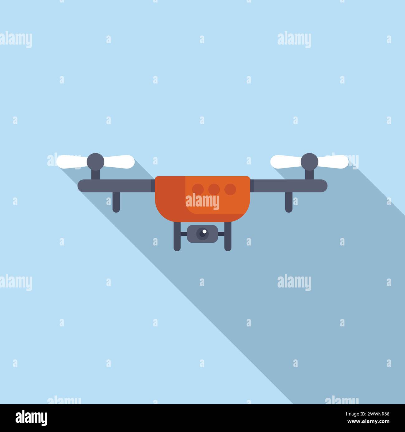 Aerial videography icon flat vector. Drone filming. Air operator ...